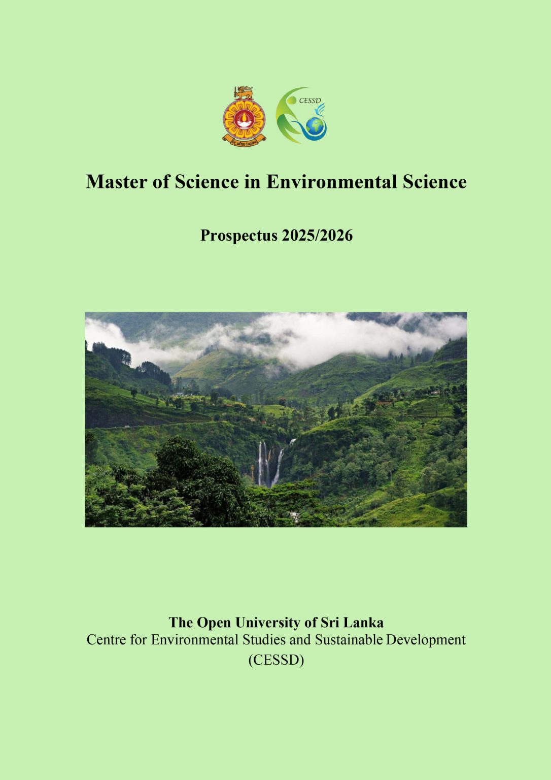 MSc in Environmental Science – The Open University of Sri Lanka