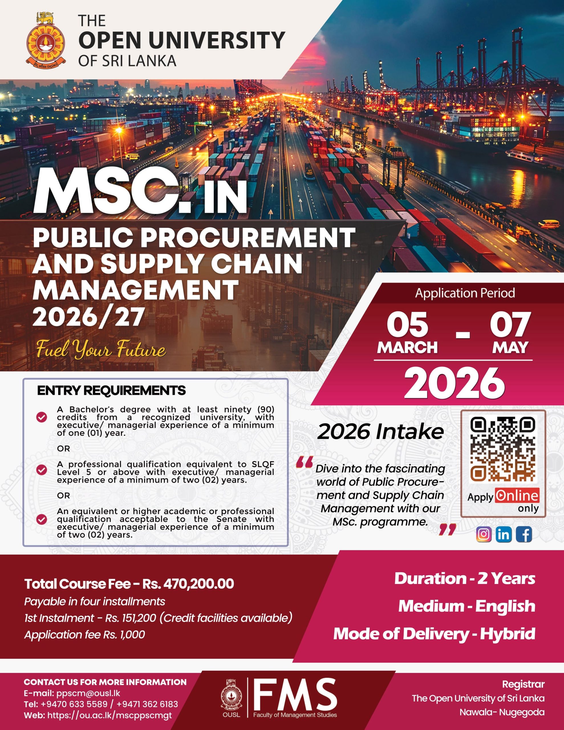 MSc in Public Procurement and Supply Chain Management – The Open ...
