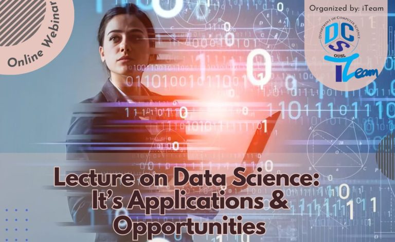 A short lecture on Data science, its applications and opportunities ...