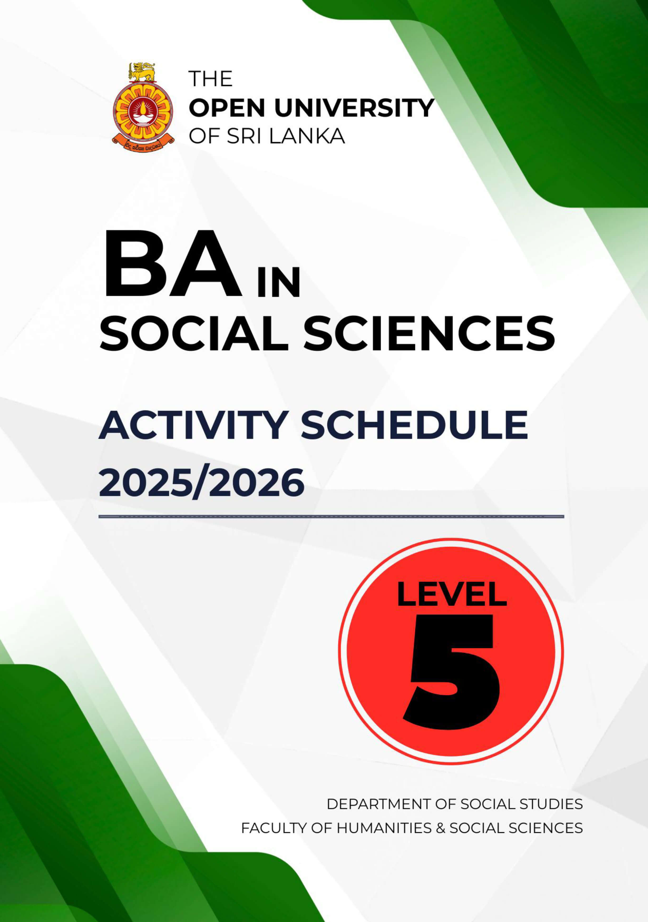 Dept. of Social Studies – The Open University of Sri Lanka