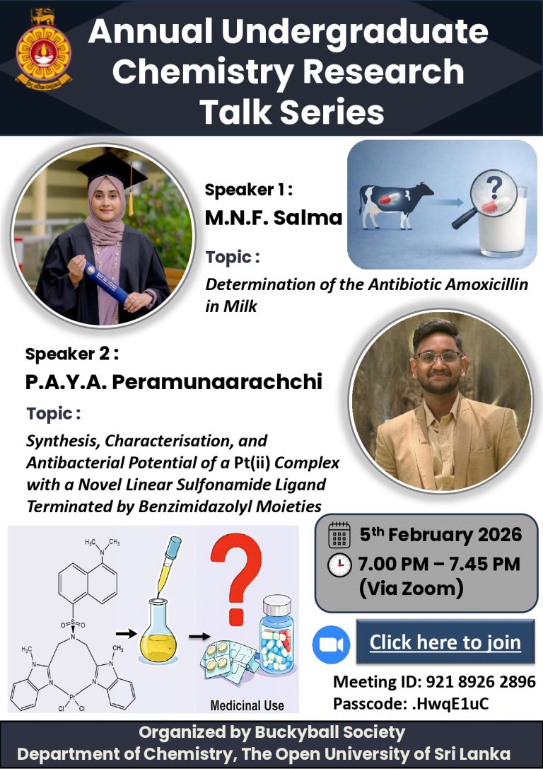 Annual Undergraduate Chemistry Research Talk series – The Open ...